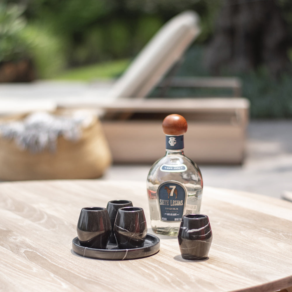 Set de Tequileros de Mármol – Makrana Home Decor
