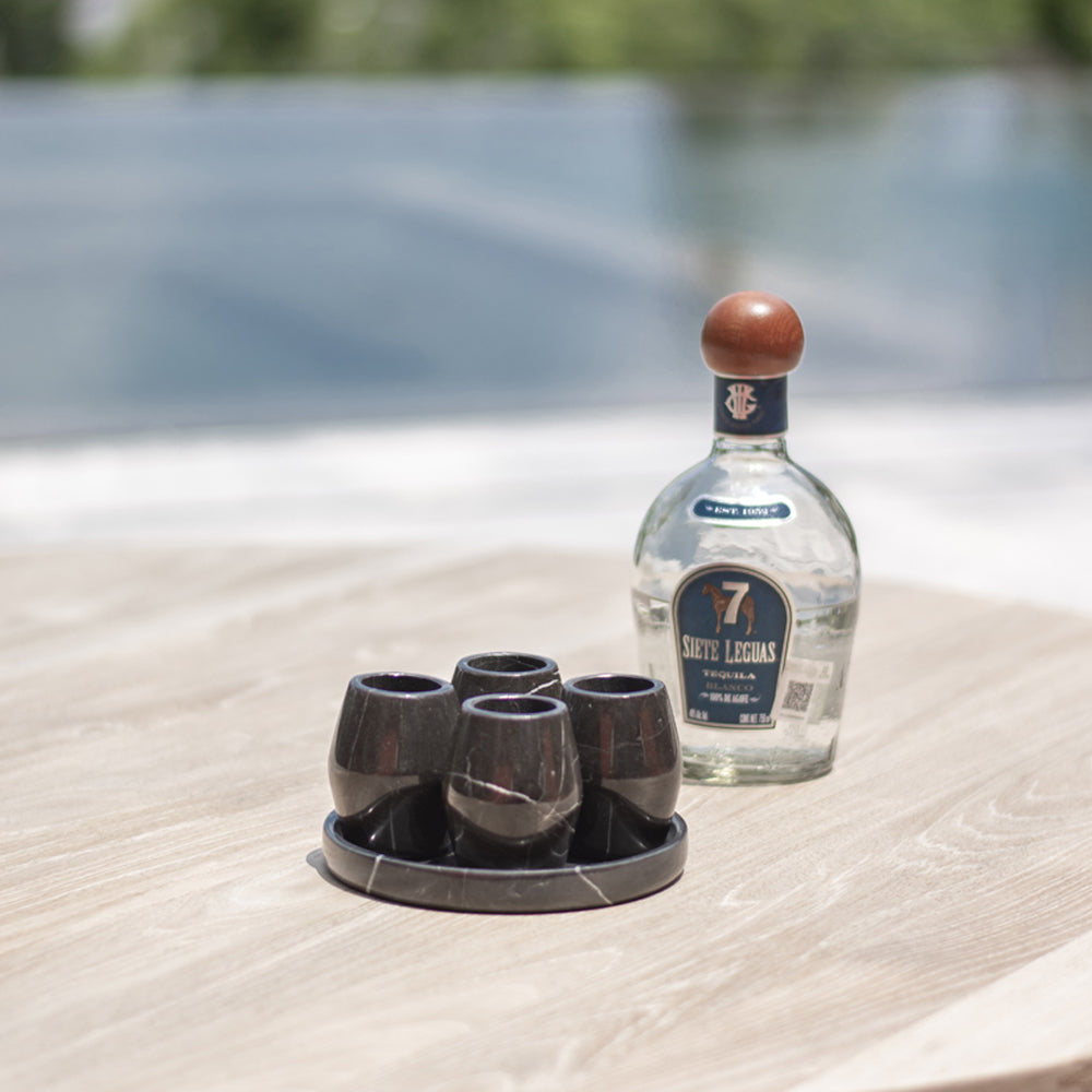 Set de Tequileros de Mármol – Makrana Home Decor
